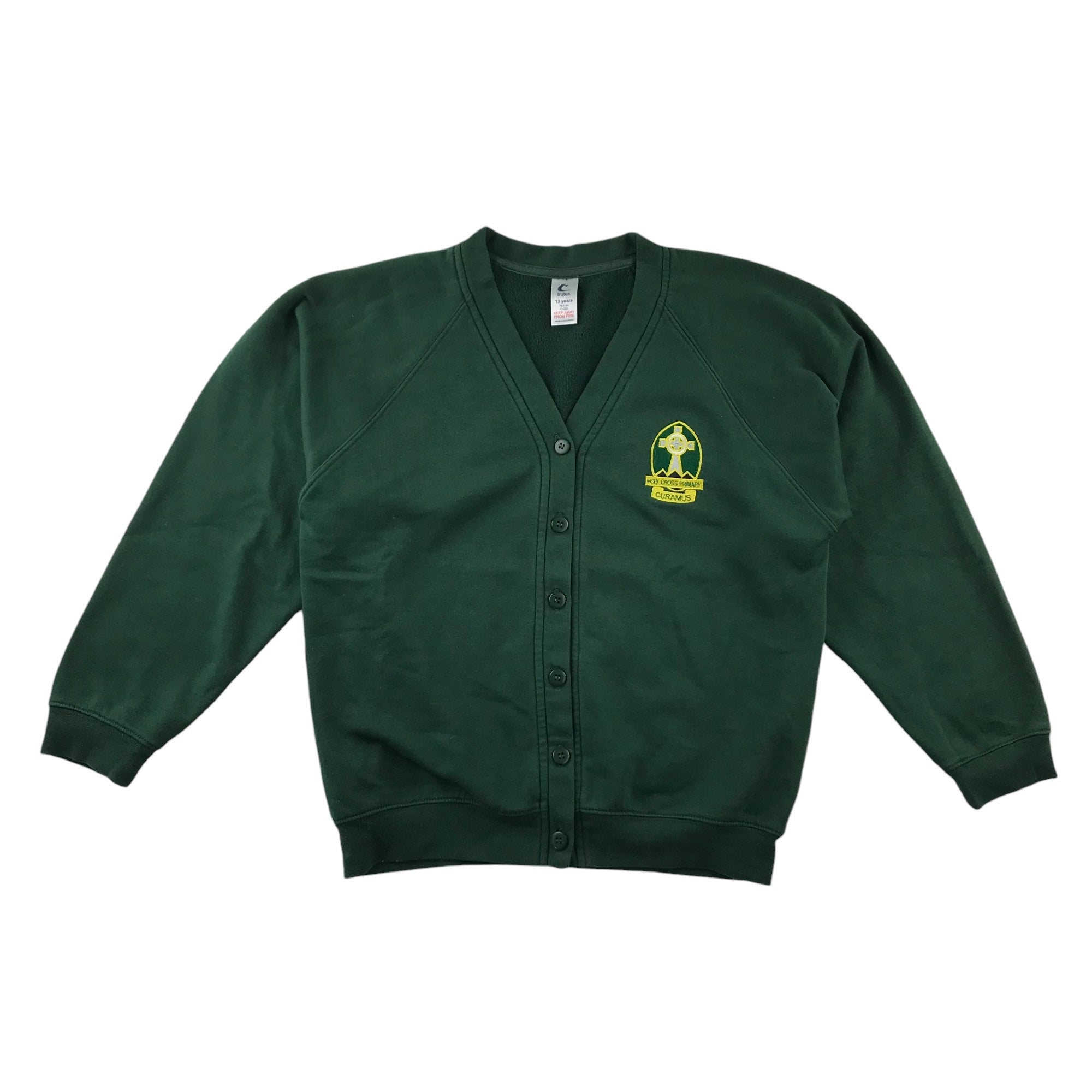 *Holy Cross Primary green jersey cardigan – ApparelXchange CIC